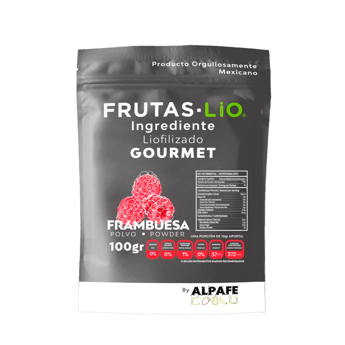 Frambuesa Liofilizada en Polvo – Alpafe - Frutas Lio